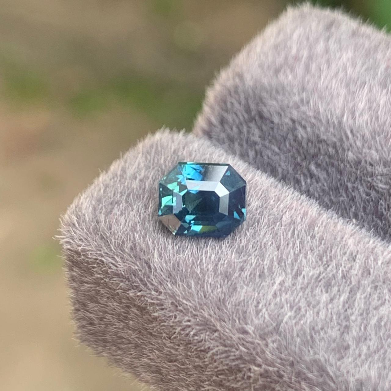1.76 Ct Unheated Teal Sapphire-1.76 | Emerald Cut Natural Loose Gemsto ...
